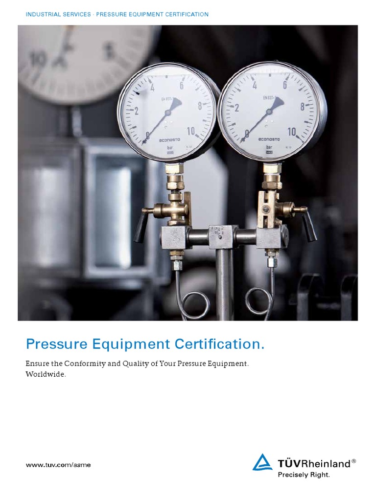 Tuv Rheinland Pressure Vessel Certification Asme Ped en | PDF | Certification | Boiler