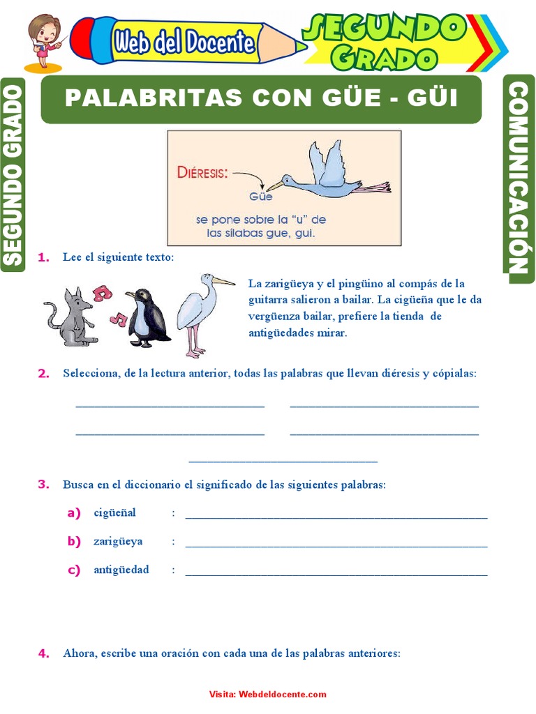 Uso de La Güe Güi para Segundo Grado de Primaria | PDF
