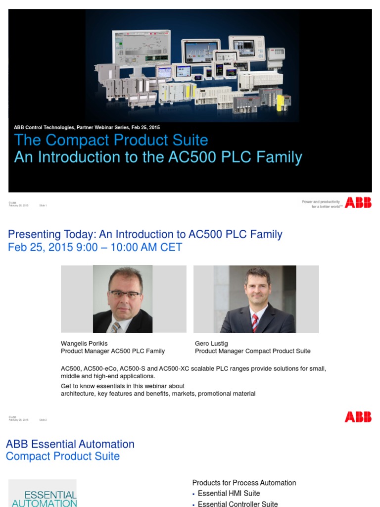 The Compact Product Suite: An Introduction To The AC500 PLC Family | PDF | Automation ...