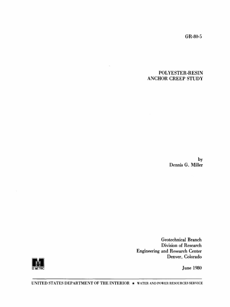 Polyester-Resin Creep | PDF | Screw | Creep (Deformation)