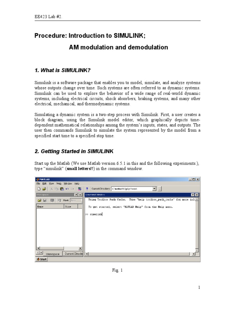 Procedure: Introduction To SIMULINK AM Modulation and Demodulation ...