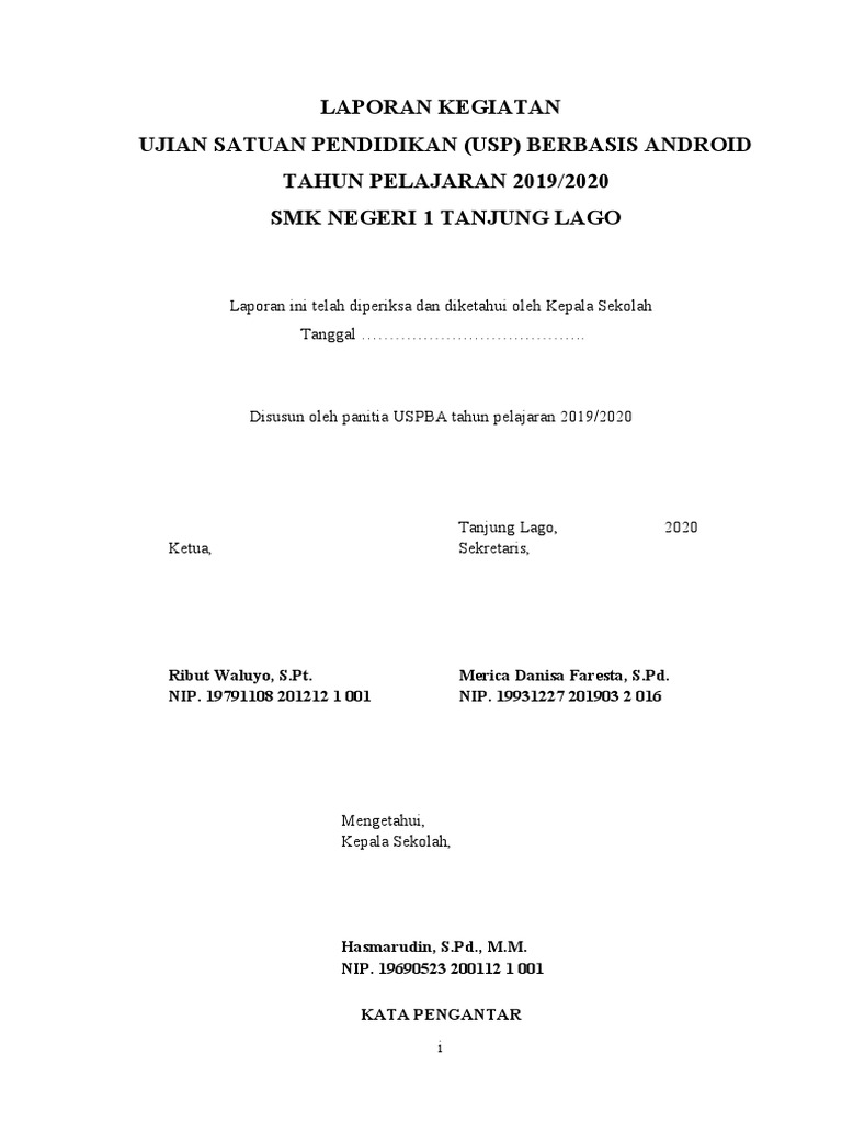 Laporan USP 2020 (Y) | PDF | Karier & Perkembangan | Bisnis