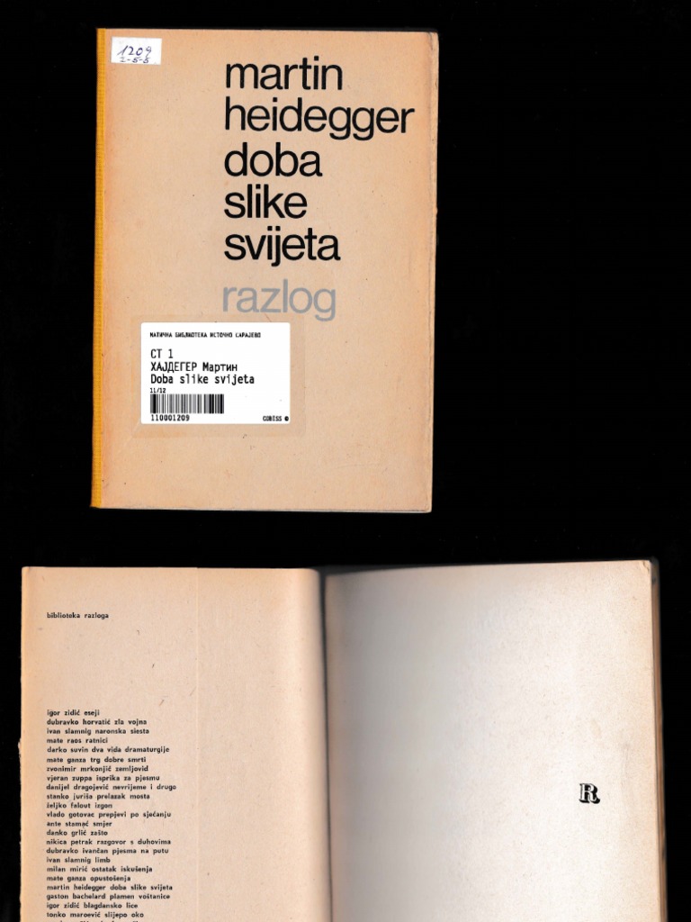 Martin Hajdeger Doba Slike Svijeta | PDF