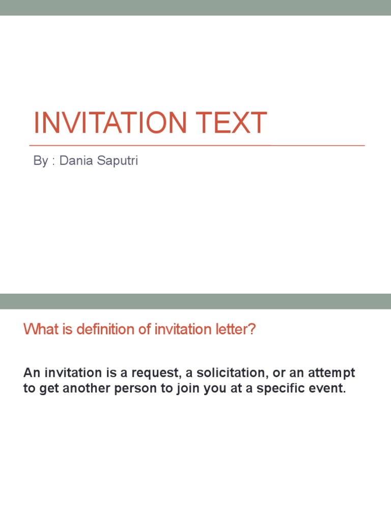 Invitation Text XI IS | PDF