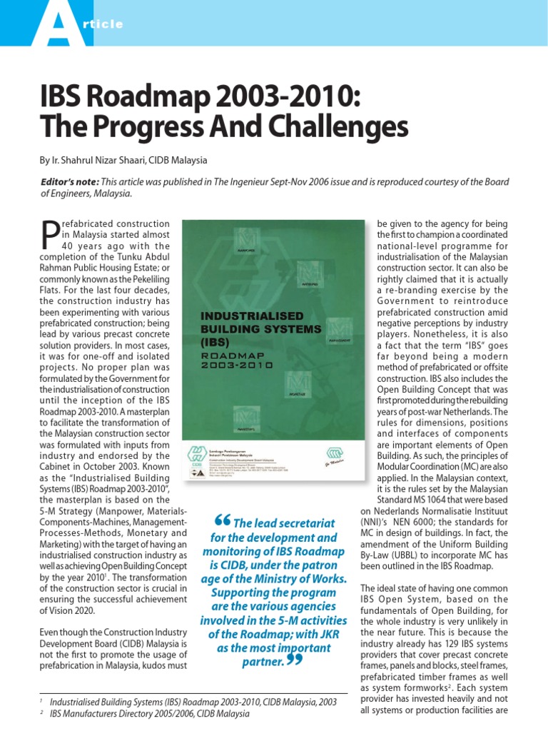 IBS Roadmap 2003-2010: The Progress and Challenges: Rticle | PDF | Taxes | Malaysia