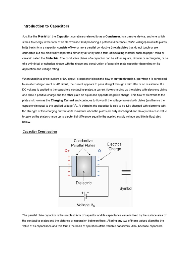 Introduction To Capacitors: Resistor | PDF | Capacitor | Capacitance