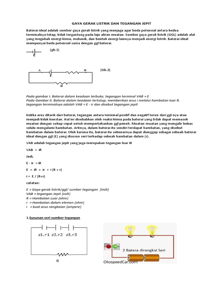 Gaya Gerak Listrik Dan Tegangan Jepit 2 Pdf