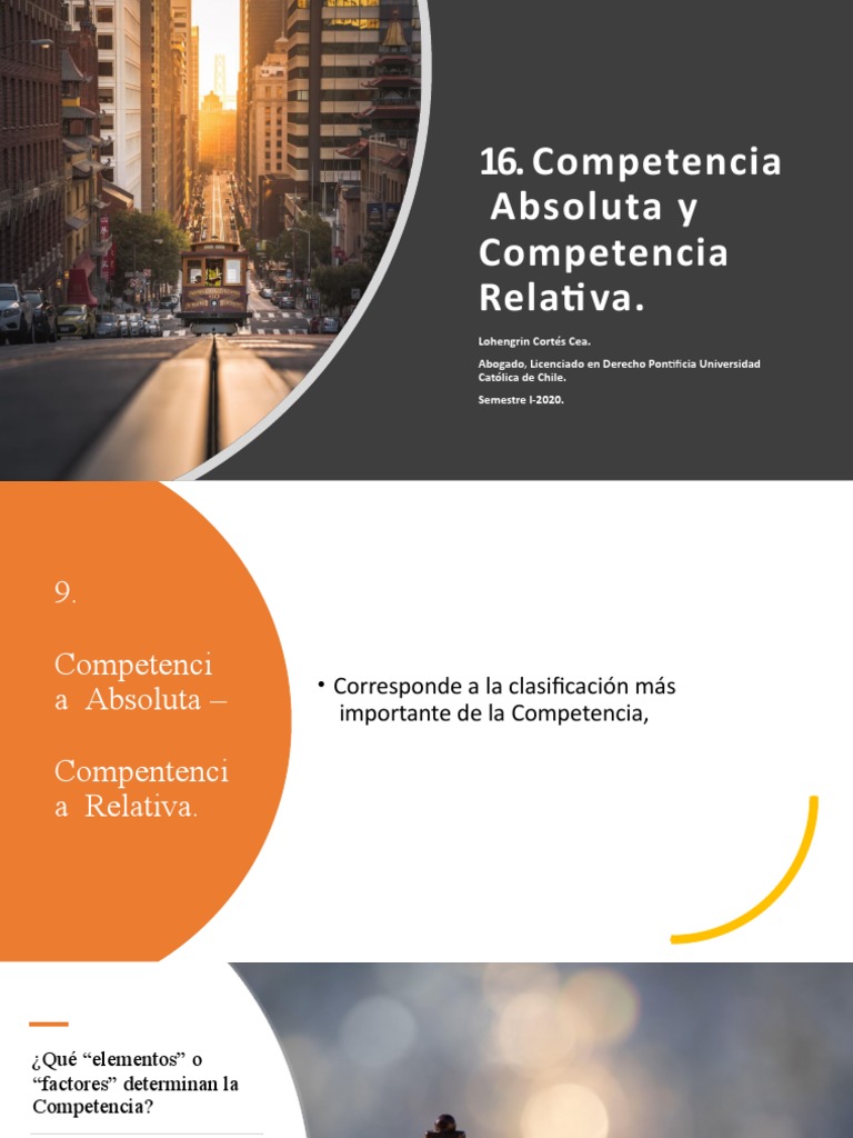 16 Competencia Absoluta y Competencia Relativa | PDF | Ley procesal ...