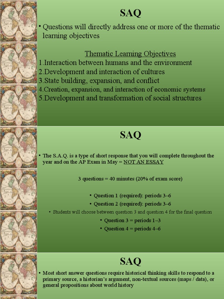 SAQ Breakdown PPT | PDF | Indigenous Peoples Of The Americas | Question