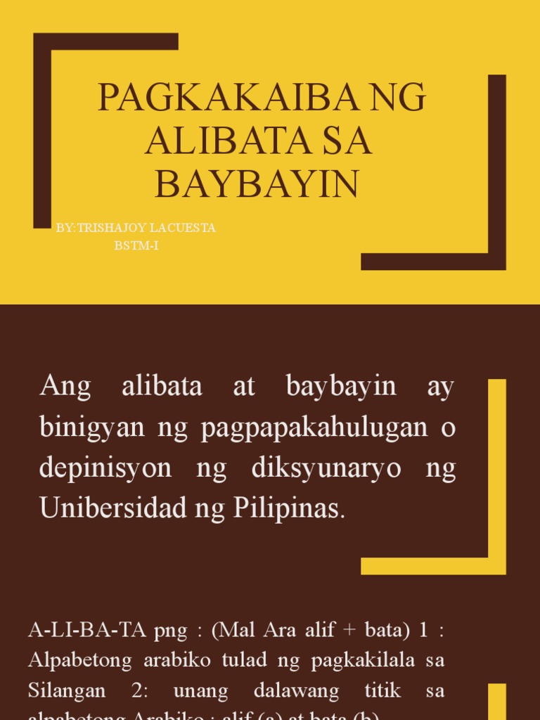 PAGKAKAIBA-NG-ALIBATA-SA-BAYBAYIN.LACUESTA.pptx