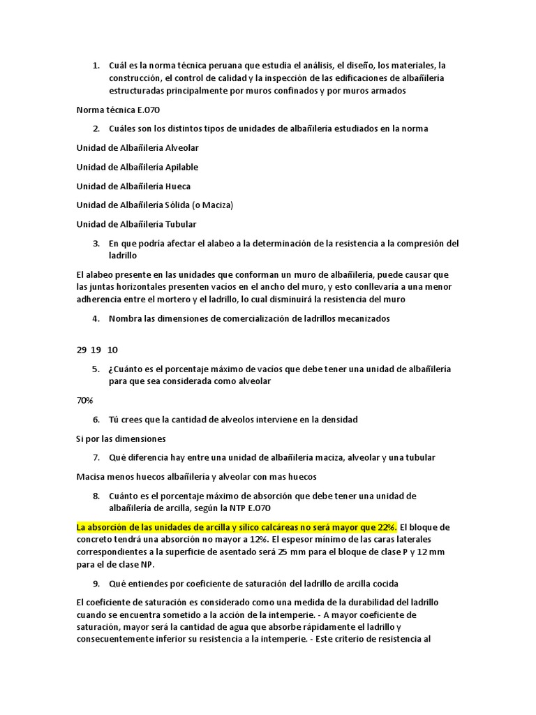 Examen | PDF | Albañilería | Ladrillo