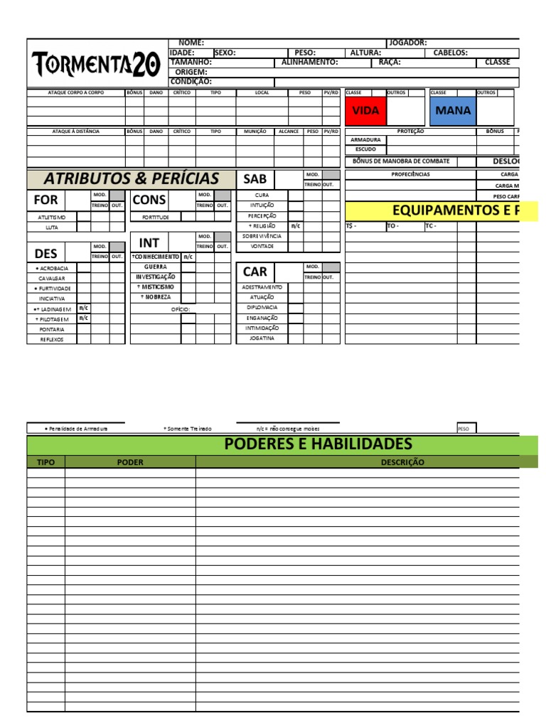 Tormenta 20 - V5.0 | PDF | Lazer | Esportes