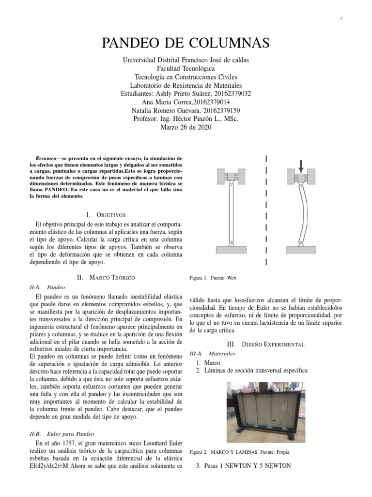Pandeo de Columnas PDF | PDF | Pandeo | Ingeniero civil