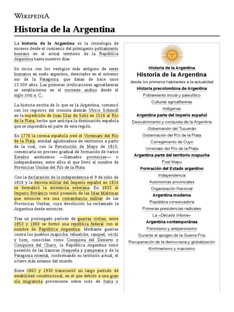 Historia de La Argentina | PDF | América del Sur