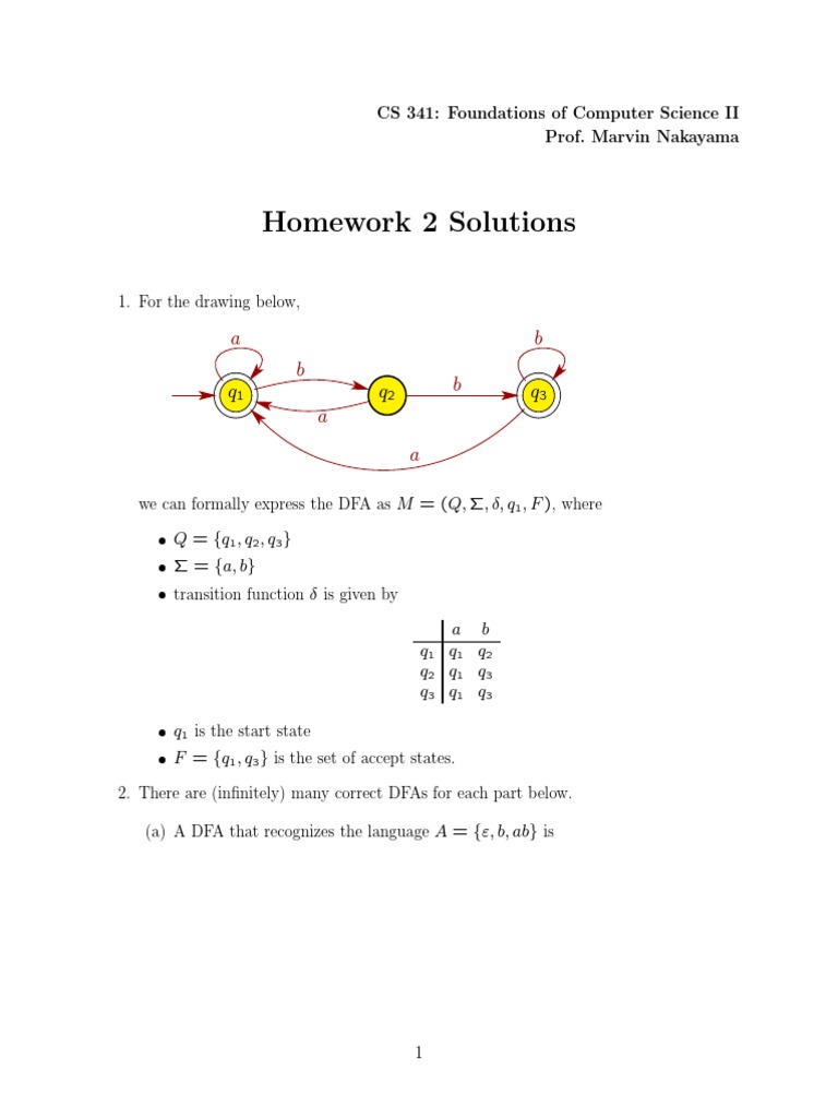 Homework 2 Solutions: A B A B B | PDF | Formal Methods | Formalism (Deductive)
