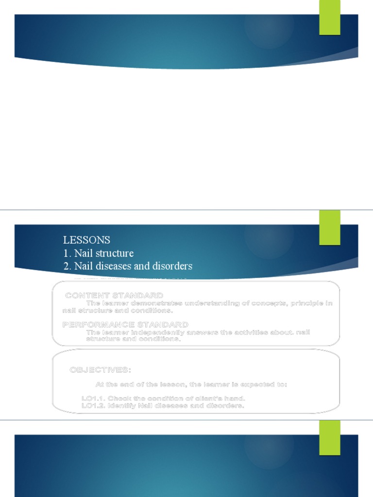 Lesson 1 - Nail Structure and Condition | PDF