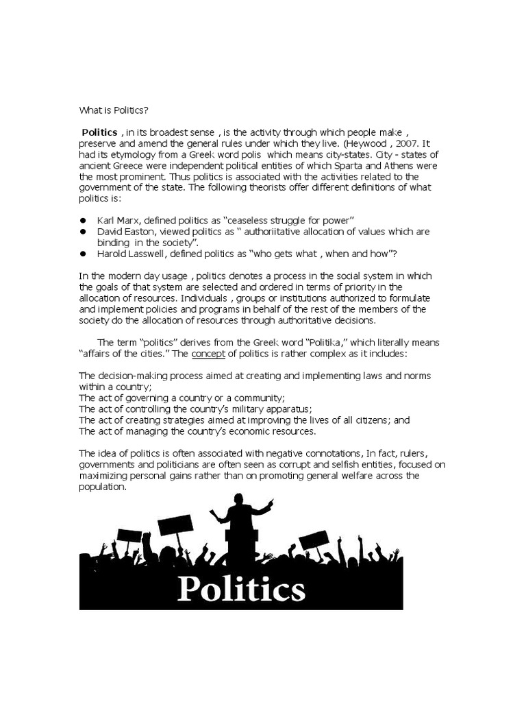 What Is Politics | PDF | Governance | Political Science