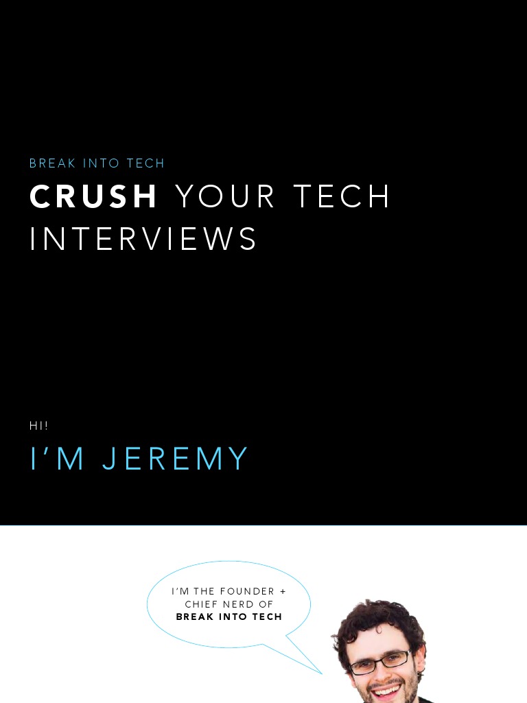 Print Break Into Tech - Crush Your Tech Interviews PDF | PDF | Software ...