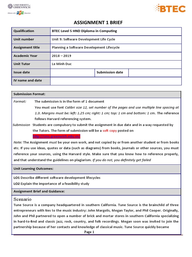 SDLC Assignment | PDF | Feasibility Study | Software Development Process