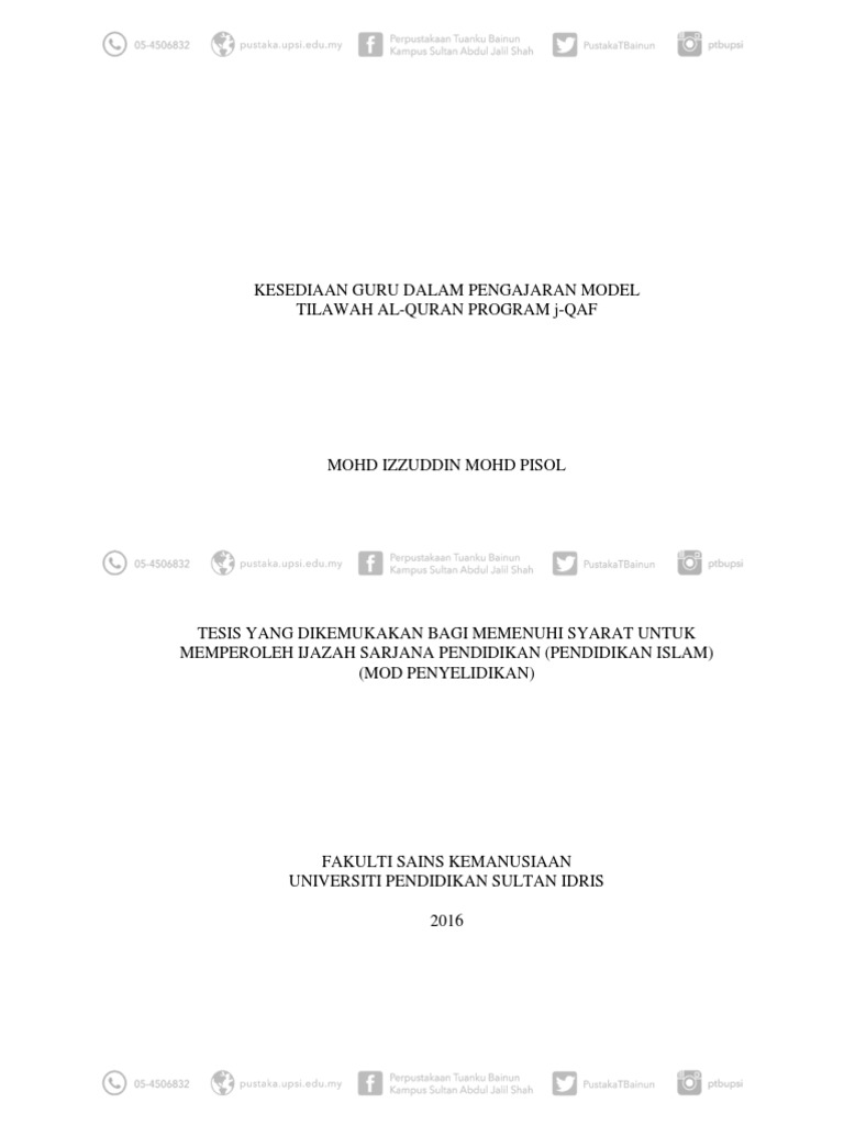 Kesediaan Guru Dalam Pengajaran Model Tilawah Al-Quran Program J-Qaf | PDF