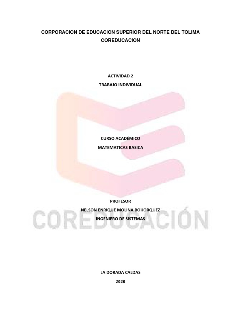 Matemáticas Básicas: Guía de Estudio 2020 | PDF | Crédito del curso ...