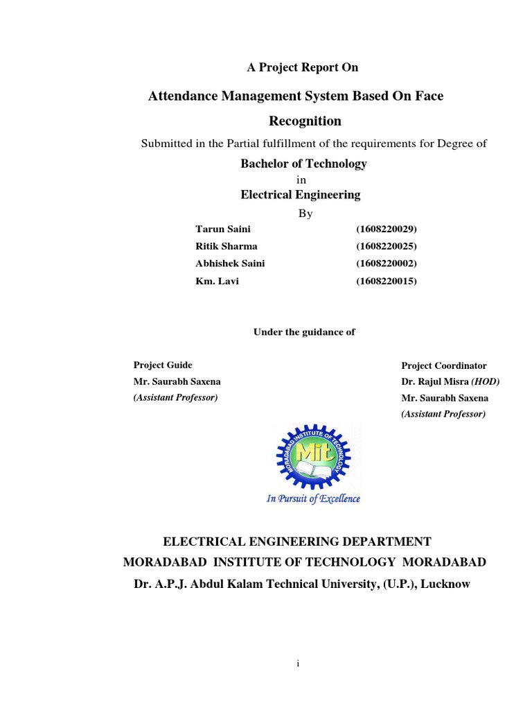 Report On Attendance Management System PDF | PDF | Raspberry Pi ...