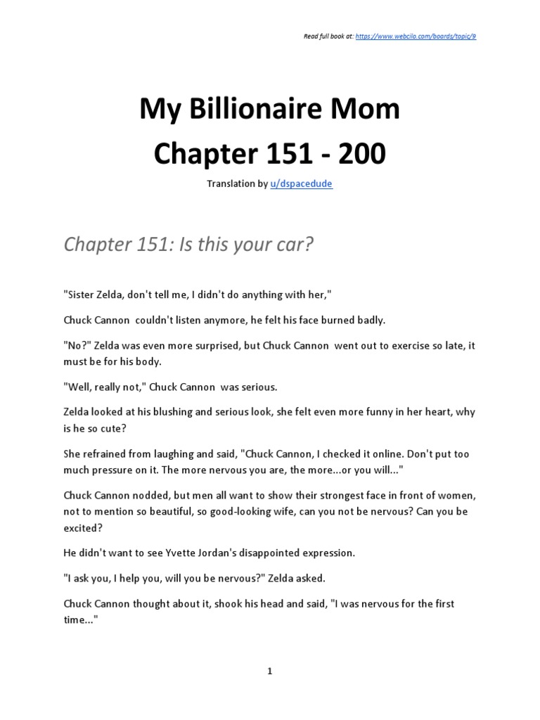 My Billionaire Mom Chapter 151 - 200 (Translated PDF | PDF