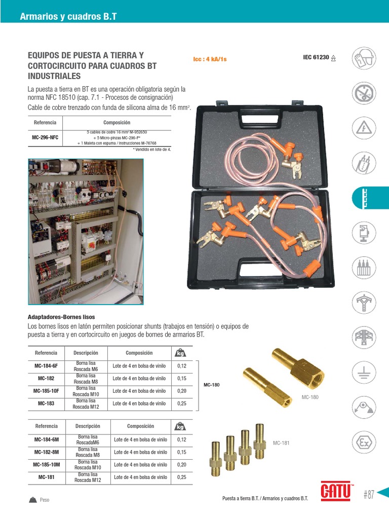Puesta A Tierra Temporal para Tablero BT | PDF | Ingeniería de Edificación | Electricidad
