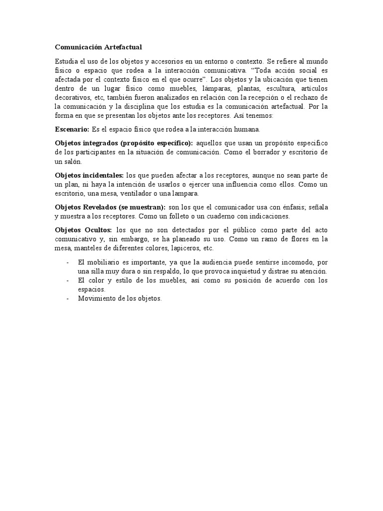 Comunicación Artefactual | PDF