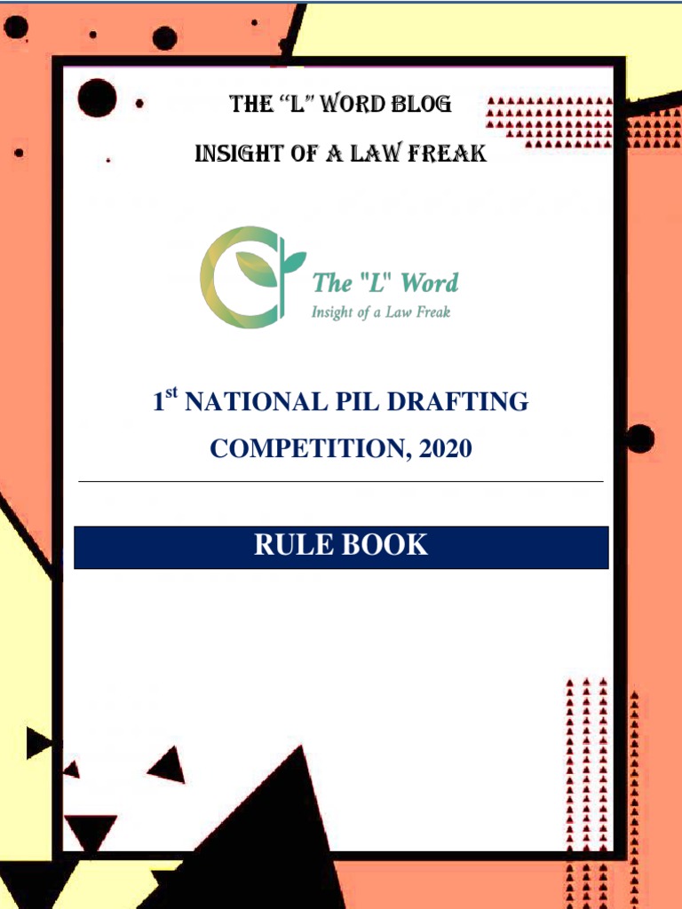 1 National Pil Drafting Competition, 2020: Rule Book | PDF | Business