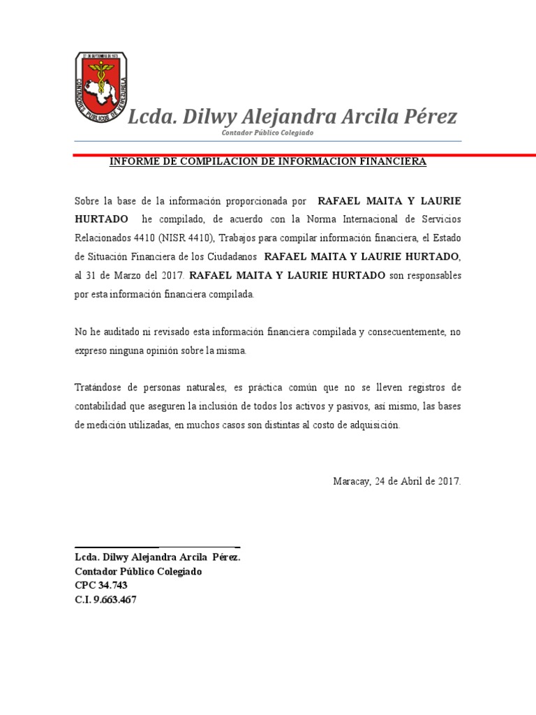 BALANCE PERSONAL MODELO ACTUAL Mancomunado | PDF | Contador | Contabilidad