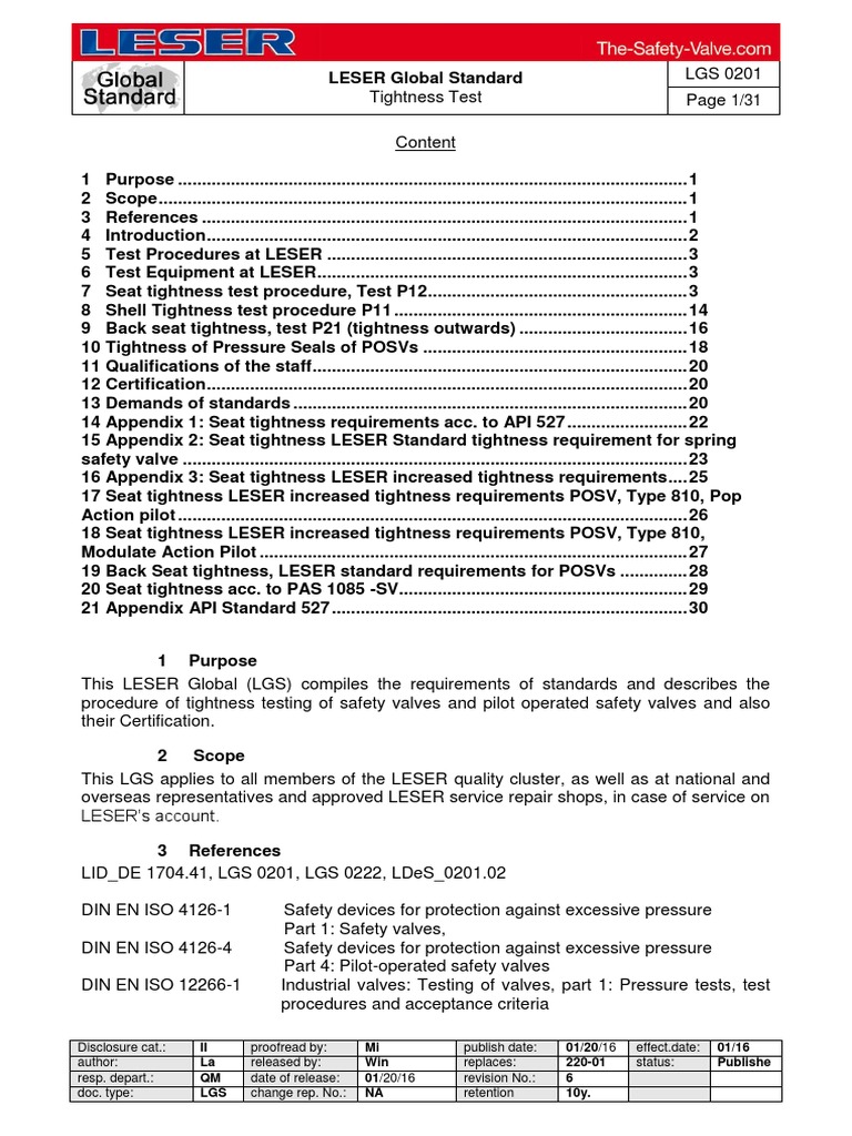 19-19 Tightness Test PDF | PDF | Valve | Leak