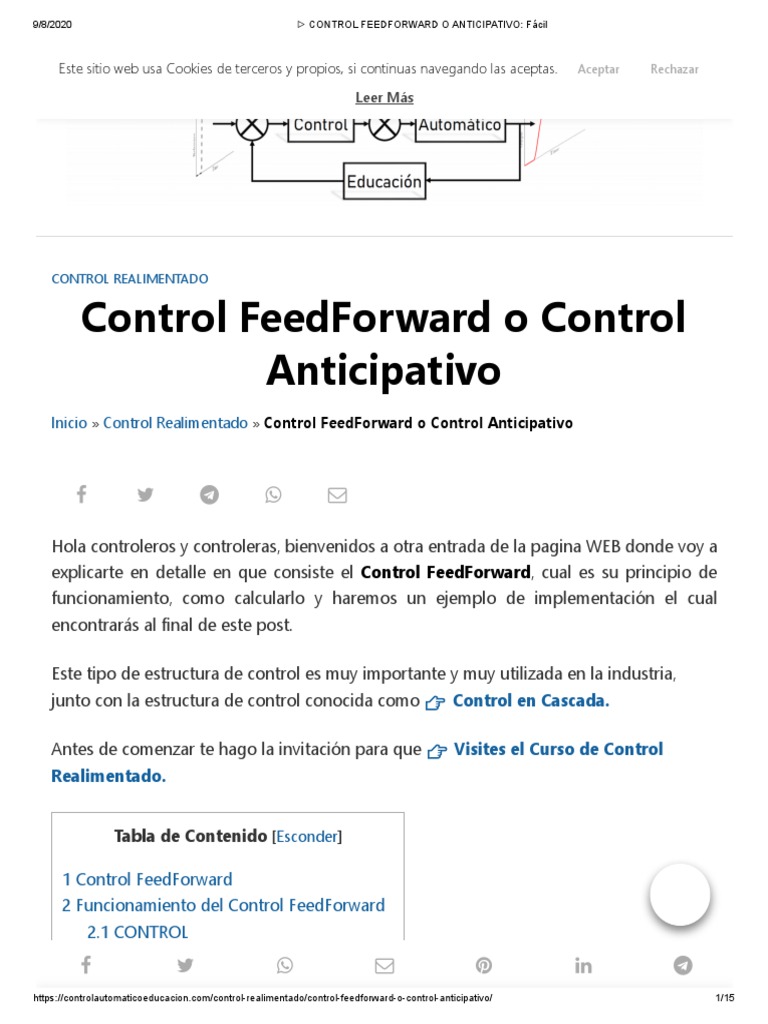 CONTROL FEEDFORWARD O ANTICIPATIVO - Fácil | PDF | Cookie HTTP ...