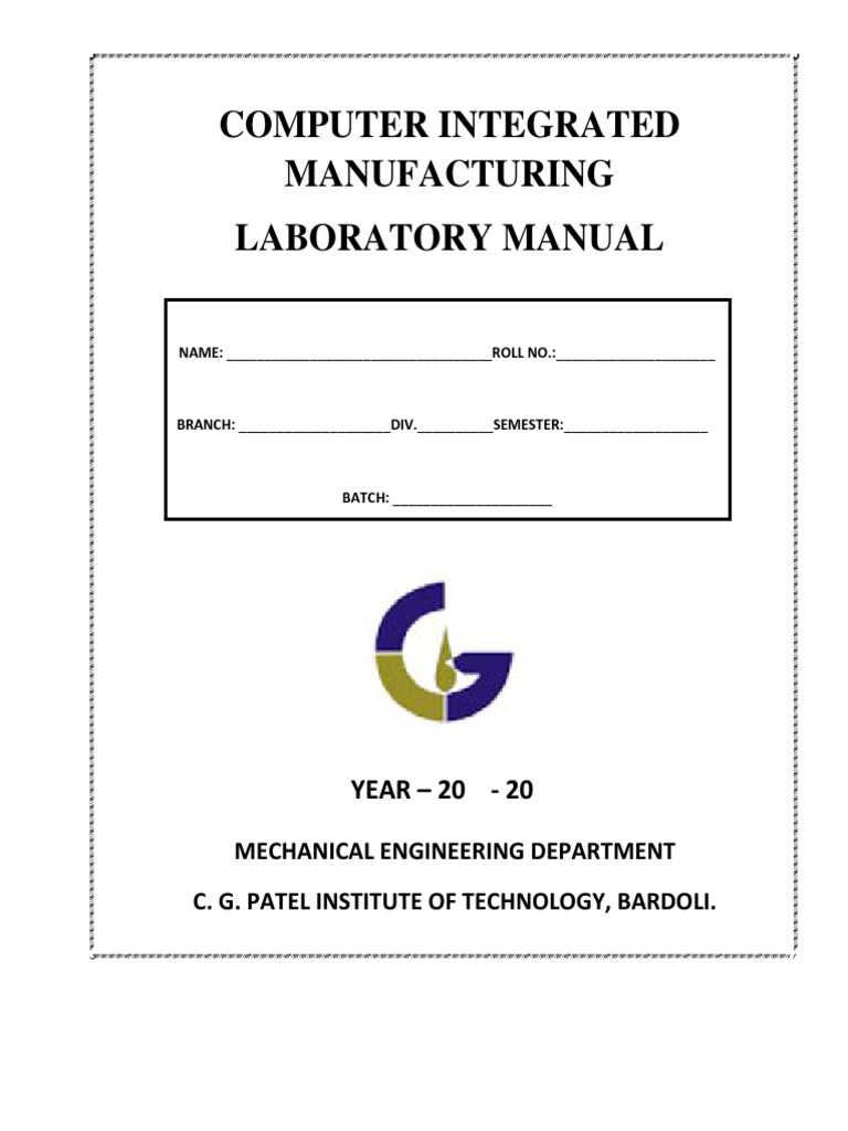 LAB MAnual - FINAL | PDF | Numerical Control | Tools