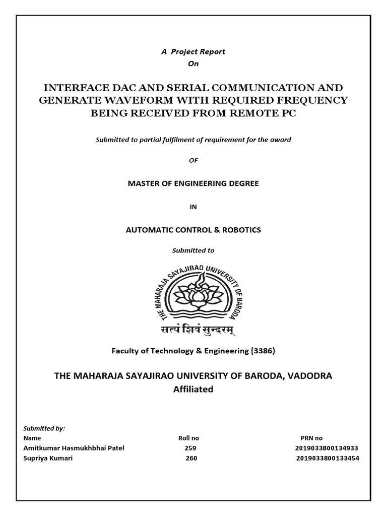 ACR Serial Communication 2020 Report | PDF | Capacitor | Electronic ...
