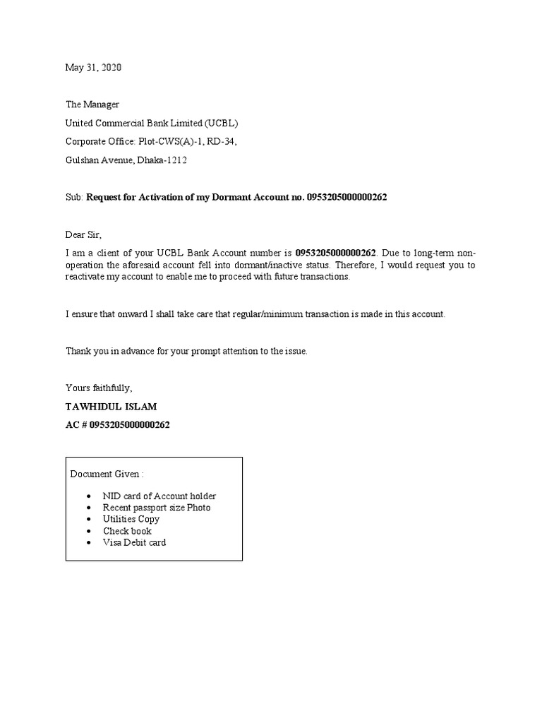 Account Reactivation | PDF