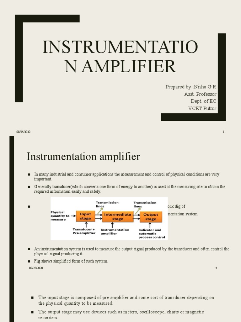 Understanding Instrumentation Amplifiers | PDF | Electrical Resistance ...