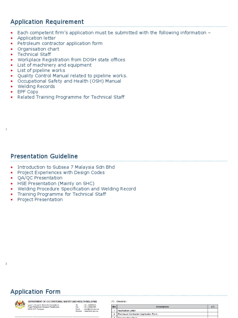 DOSH - Petronas License | PDF