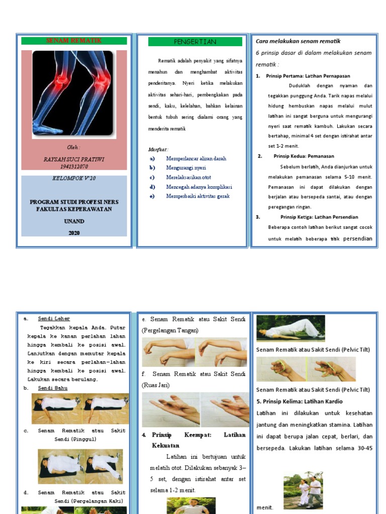Leaflet Senam Rematik | PDF