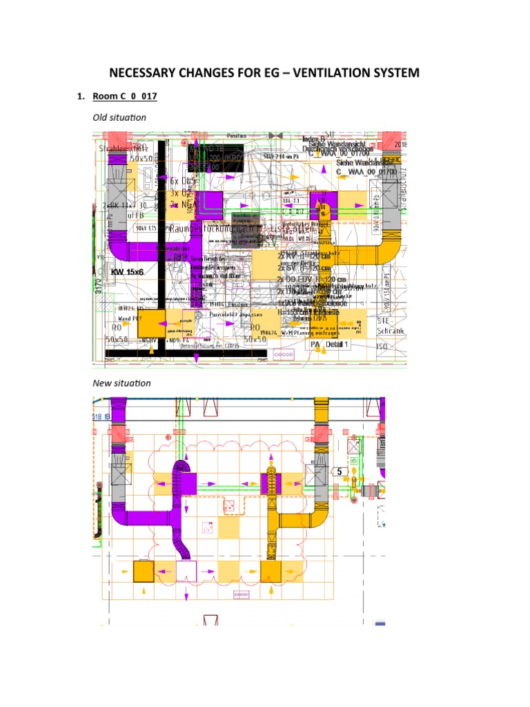 Necessary Changes For Eg - Ventilation System: Old Situation | PDF