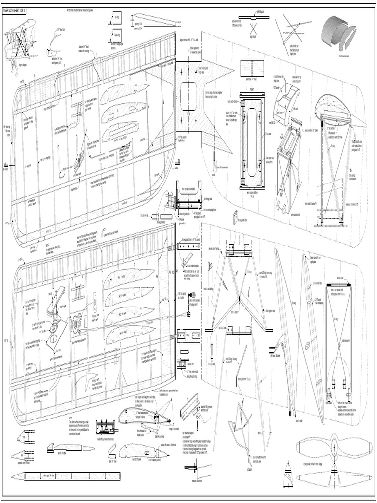 Tiger Moth Sheet 2 of 2: Dihedral | PDF | Spar (Aeronautics) | Vehicle ...