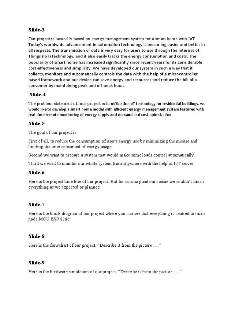 Speech Part 1 Pdf Internet Of Things Electrical Engineering