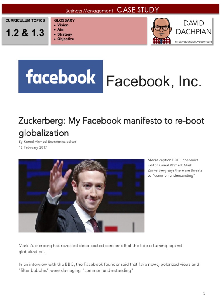 Case Study Facebook Globalization | PDF | Mark Zuckerberg | Facebook