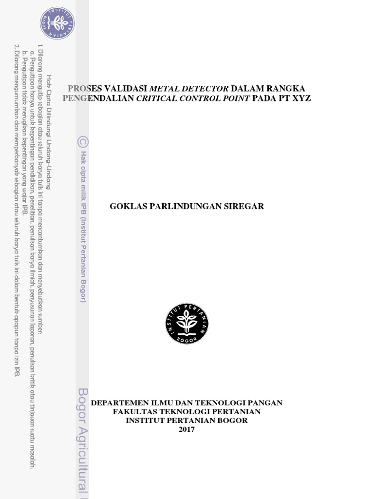 Validasi Metal Detector | PDF