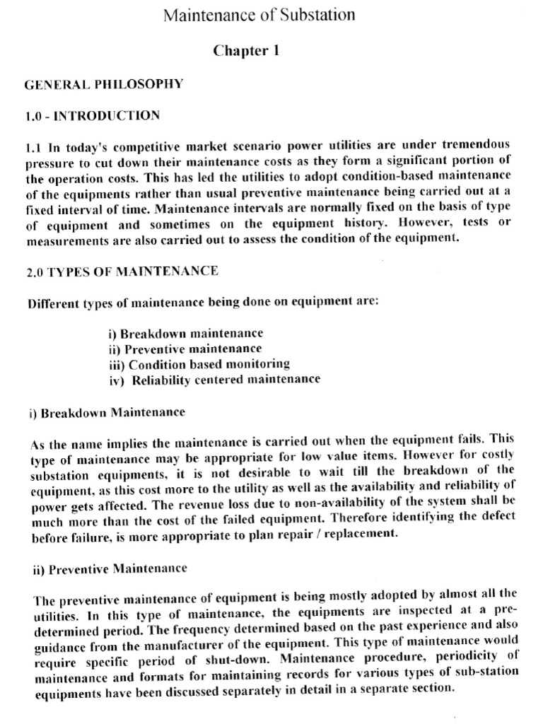 CBIP Substation Maintanance Manual PDF | PDF