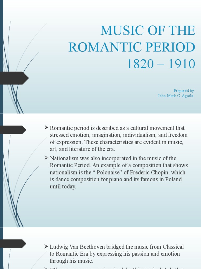 Music of The Romantic Period 1820 - 1910 | PDF