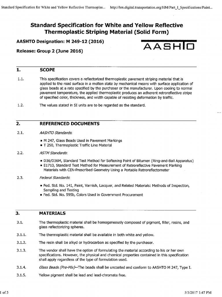 Aashto M249-12 (2017) | PDF