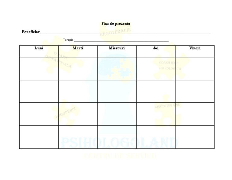 Fisa de Prezenta | PDF