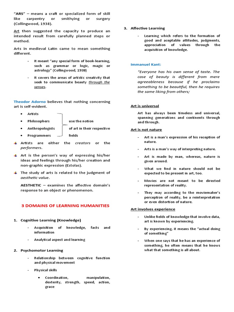 Affective Learning: Immanuel Kant | PDF | Aesthetics | Motivation