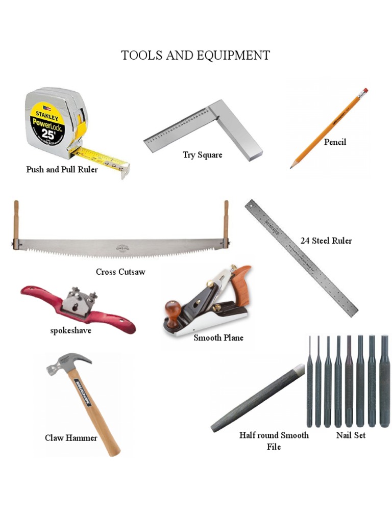 Tools and Equipment: Try Square Push and Pull Ruler Pencil | PDF